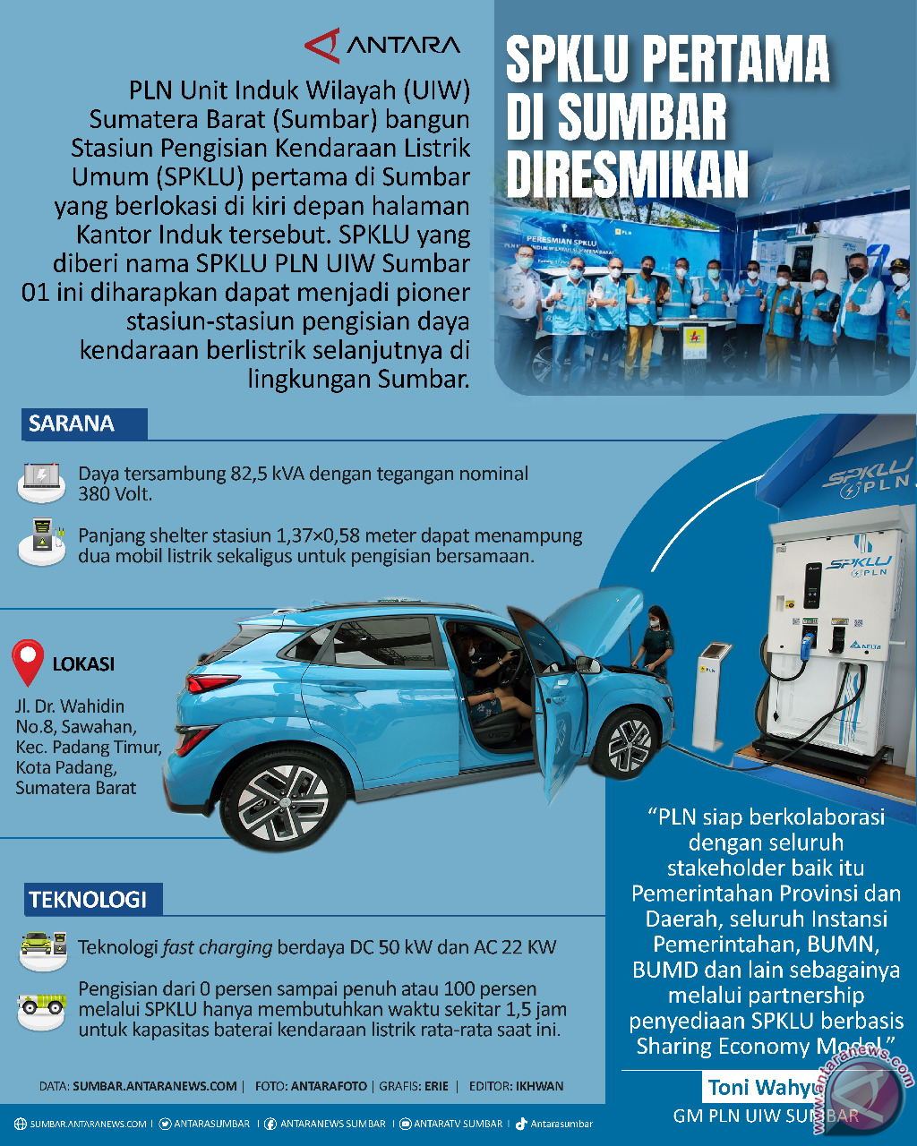 SPKLU Pertama di Sumbar diresmikan - Infografik ANTARA Sumatera Barat SPKLU Pertama di Sumbar diresmikan - Infografik ANTARA Sumatera Barat